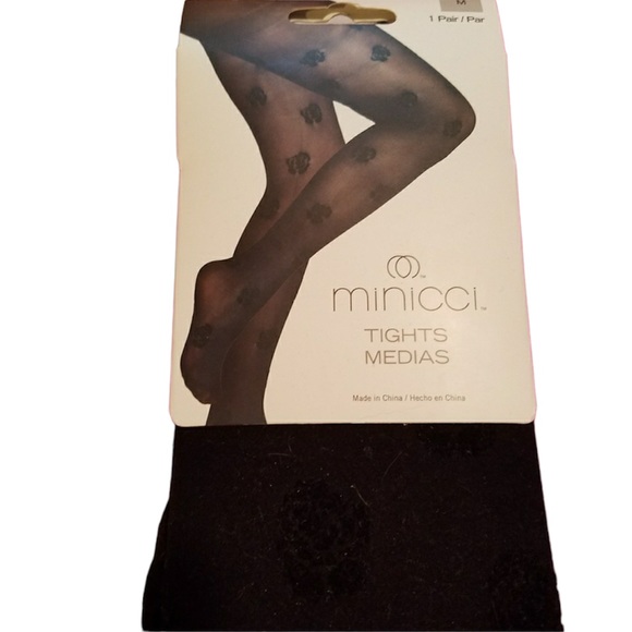 Minicci | Accessories | Medium Minicci Black Flower Sheer Tights | Poshmark